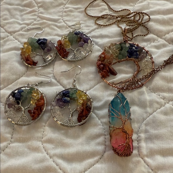 Tree of Life | Jewelry | Rainbow Multicolor Tree Of Life Jewelry Set ...